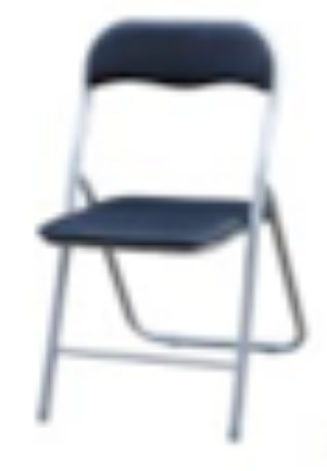 Modern Folding Steel Chair, Cushioned Seat - MANGO BLACK FM – www.39f.net